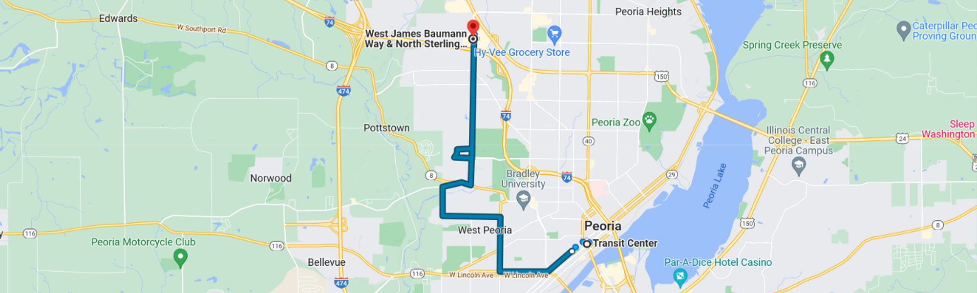 #5 West Peoria - CityLink | Greater Peoria Mass Transit District